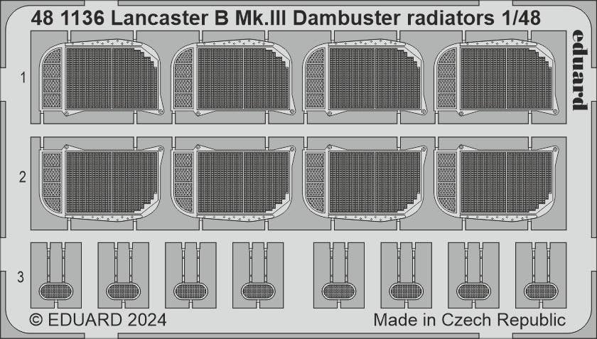 Lancaster B.Mk.III Dambuster radiators Photo Etched (for HKM) | HLJ.com