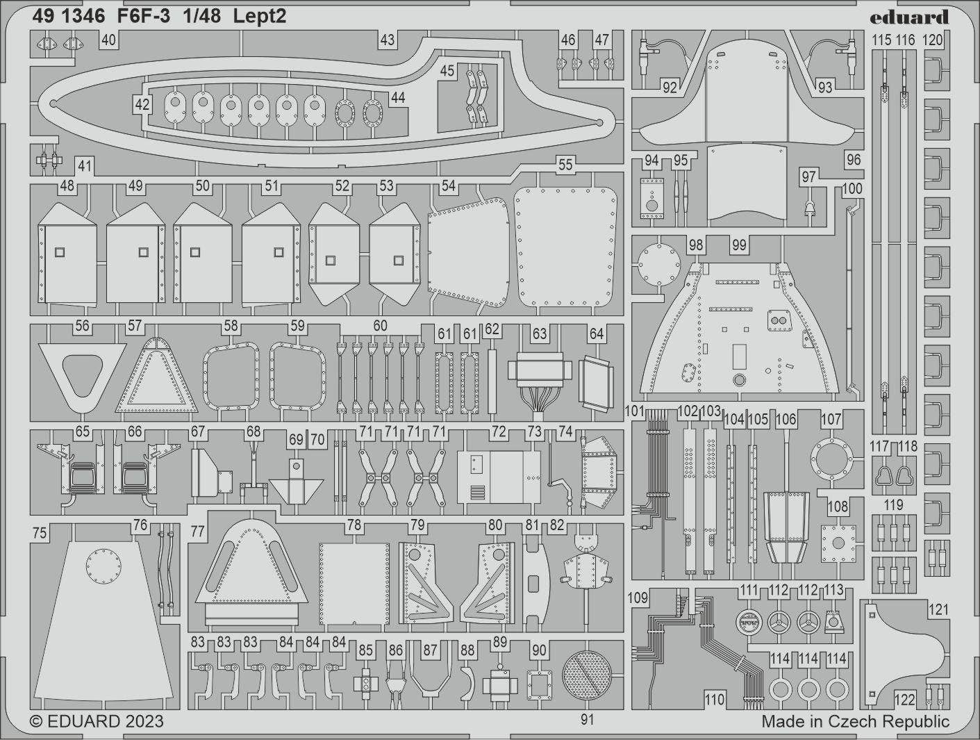 F6F-3 Photo Etched Parts | HLJ.com