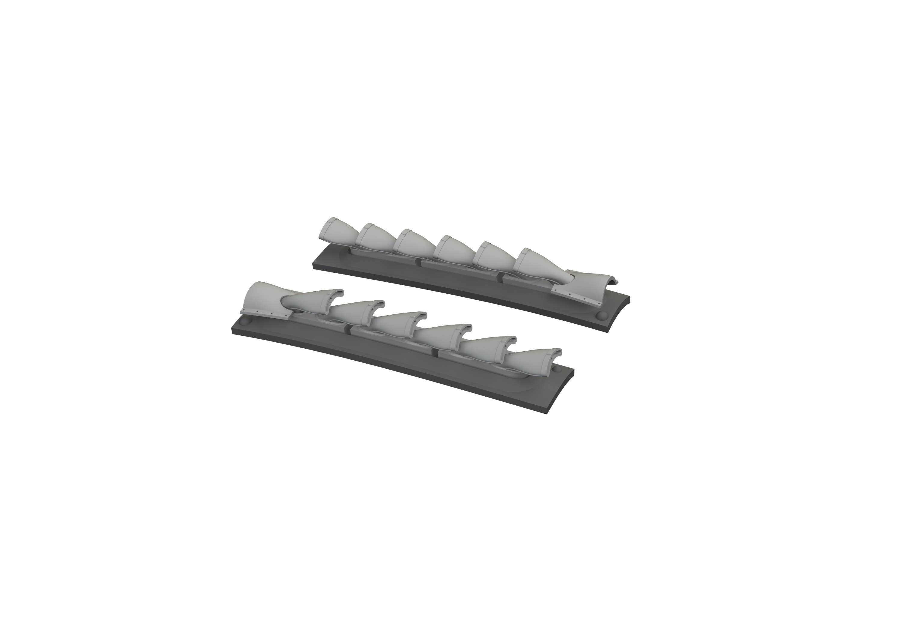 P-40 cold weather exhaust stacks fishtail (For Eduard) | HLJ.com