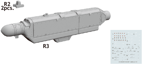 AN/ALQ-131 (Deep) ECM Pod (1 pc.) | HLJ.com