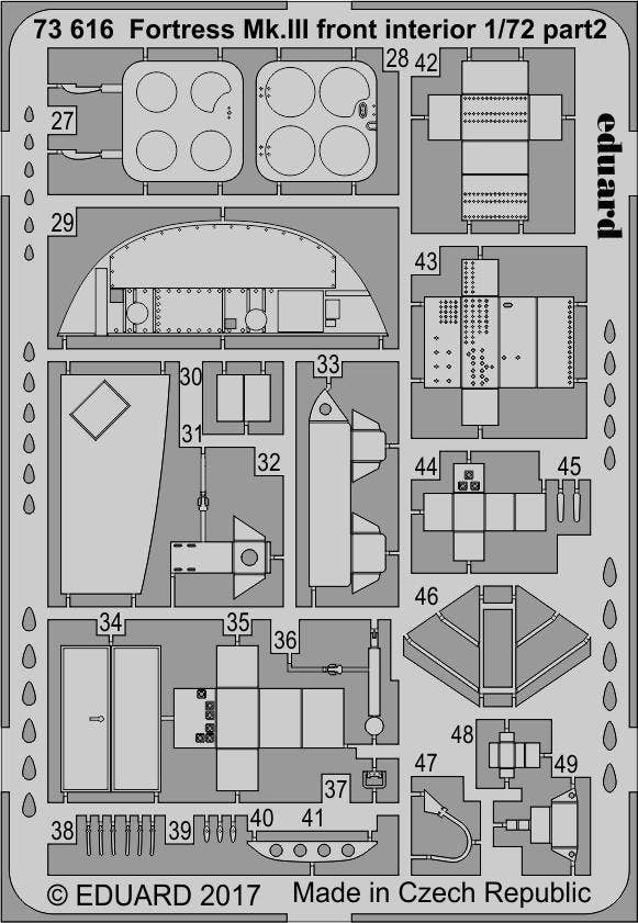 Fortress Mk.III Front Interior Photo-Etched Parts (for Airfix) | HLJ.com
