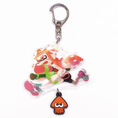 Splatoon Acrylic Keychain with Rubber Girl (Gauge Max) | HLJ.com