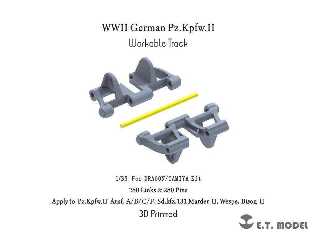 WW.II German Pz.Kpfw.II Workable Track (3D) | HLJ.com
