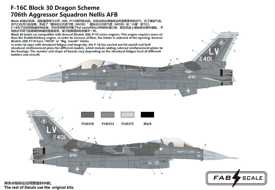 F-16C Block30 Dragon Scheme 706th Aggressor Squadron Nellis AFB | HLJ.com