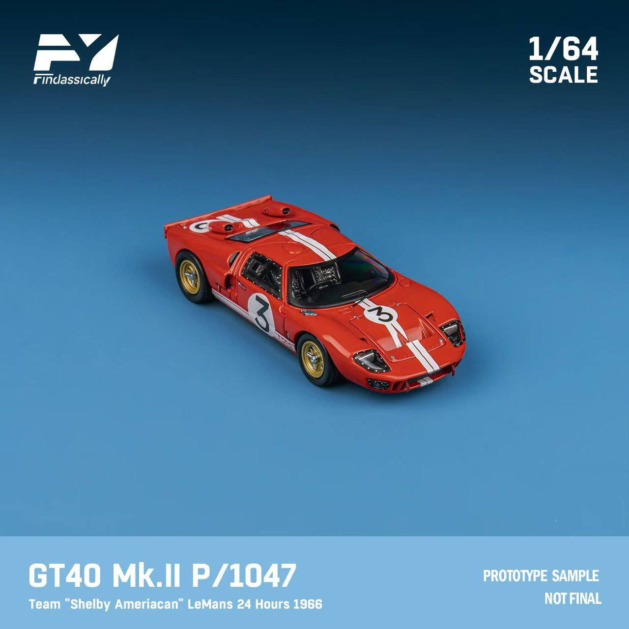 GT40 Mk.II P1047 Shelby American LeMans 24 Hours 1966 #3 Red | HLJ.com