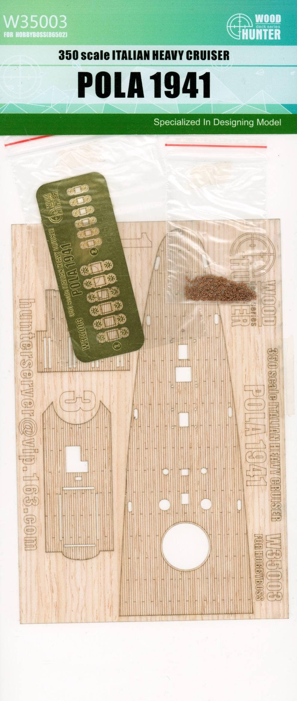 Italian Navy Heavy Cruiser Pola 1941 Wooden Deck Sheet (for Hobby Boss ...