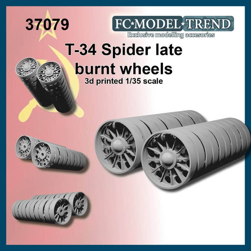 WWII Russian / Soviet T-34 Tank Burned-out Spider Type Late Wheel Set ...