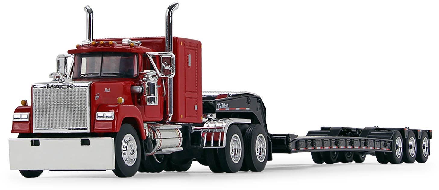 Mac Superliner 60inch Sleeper & Talbert 3-Axis Lowboy Trailer (Red ...