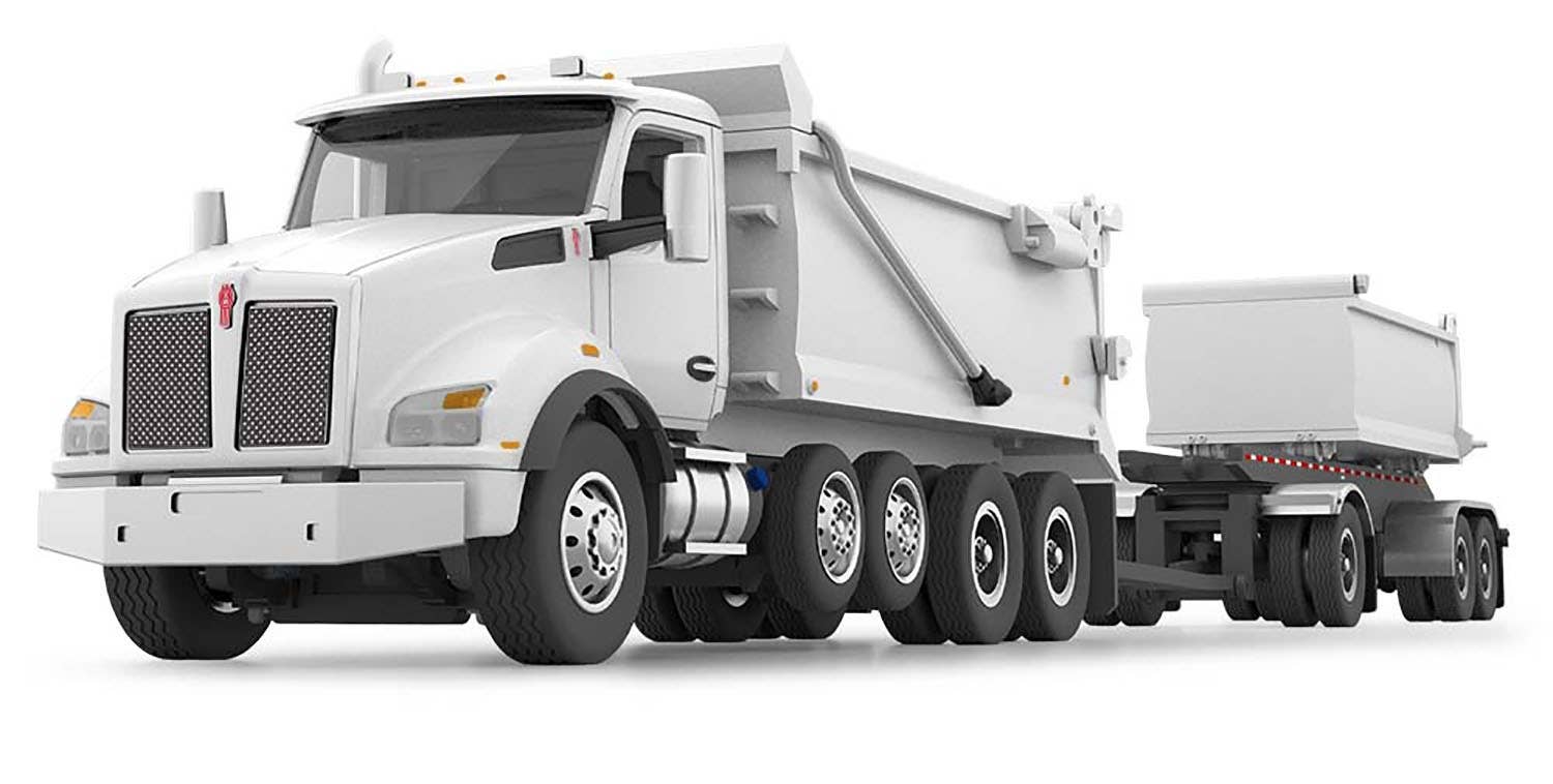 Kenworth T880 Rogue Dump & Rogue Transfer Dump Trailer (White) | HLJ.com