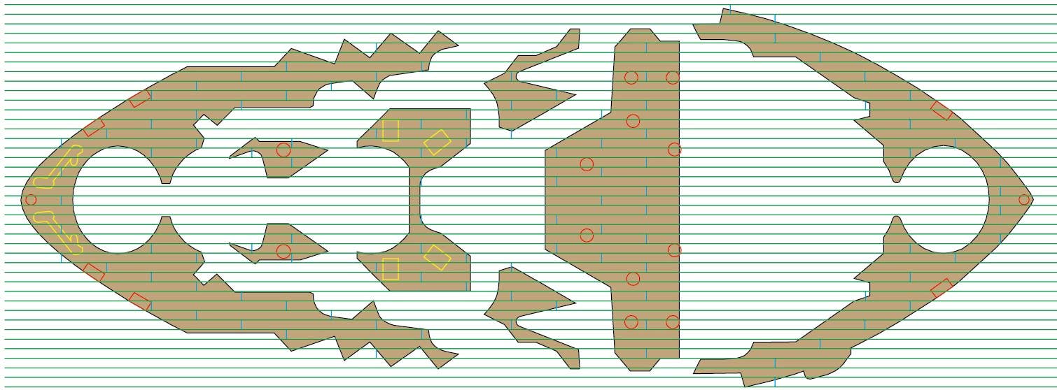 Chibi-Maru Nagato-Class (Nagato/Mutsu) Wooden Deck Stickers | HLJ.com