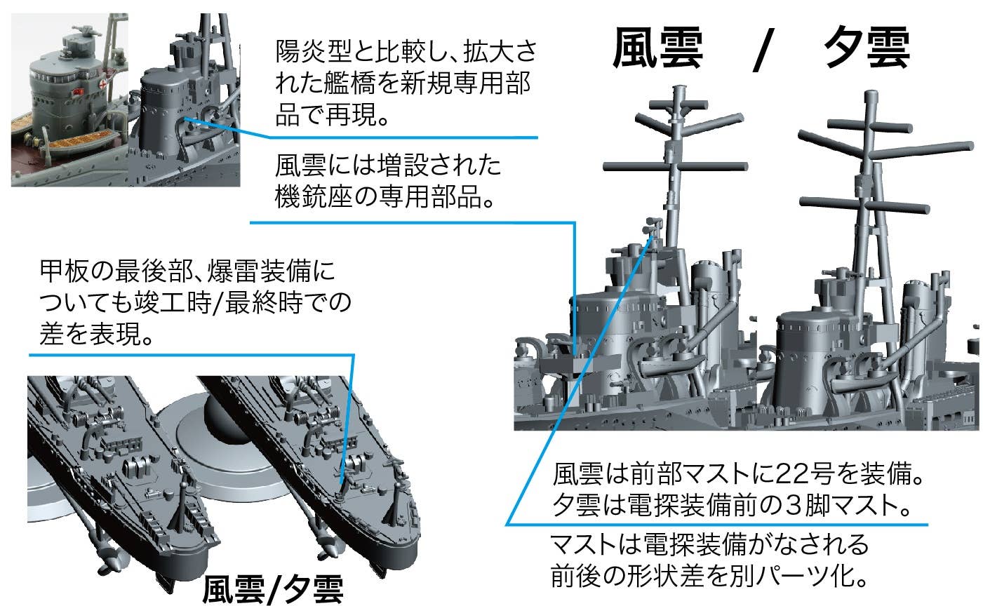 Warship Next Yugumo Class Destroyer Yugumo & Kazagumo Set of 2pcs | HLJ.com