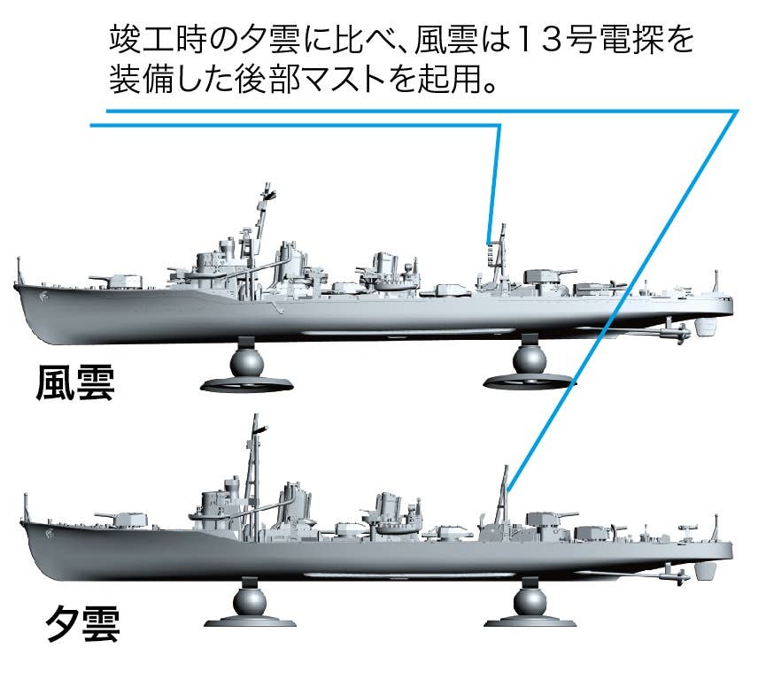 Warship Next Yugumo Class Destroyer Yugumo & Kazagumo Set of 2pcs | HLJ.com