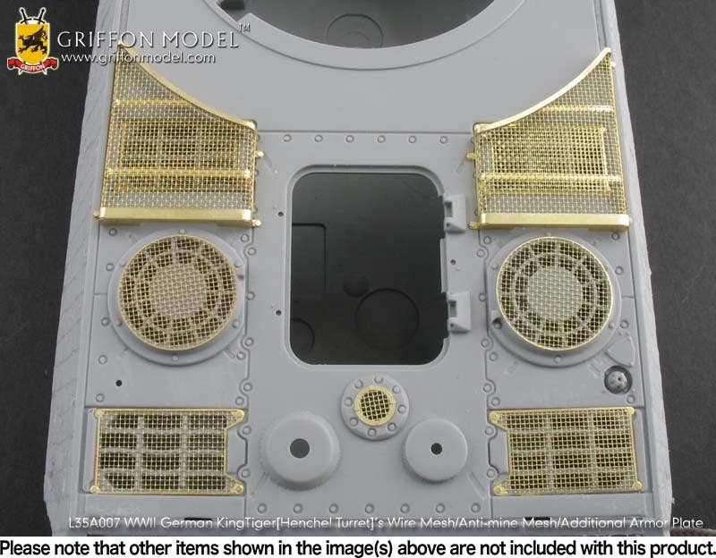 WW.II German Army King Tiger Henschel Turret Kit Engine Deck Detail Up ...