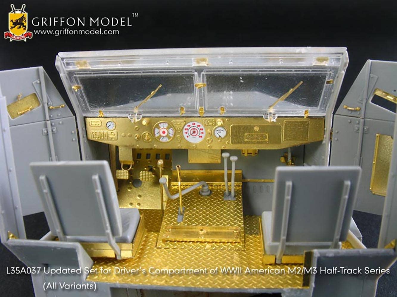 WW.II US Army M2/M3 Half Track Series Driver's Seat Detail Up Parts Set ...