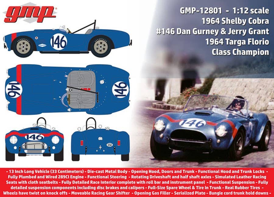 1964 Shelby Cobra - #146 Dan Gurney & Jerry Grant: 1964 Targa Florio ...