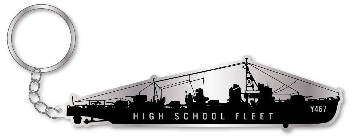 High School Fleet: Kagero-Class Destroyer Ship Harekaze Metal Keychain ...
