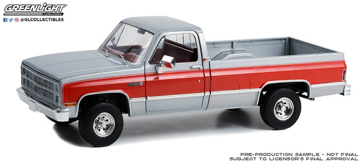 GreenLight 1984 GMC K-2500 Sierra Grande Wideside - Silver Metallic and ...