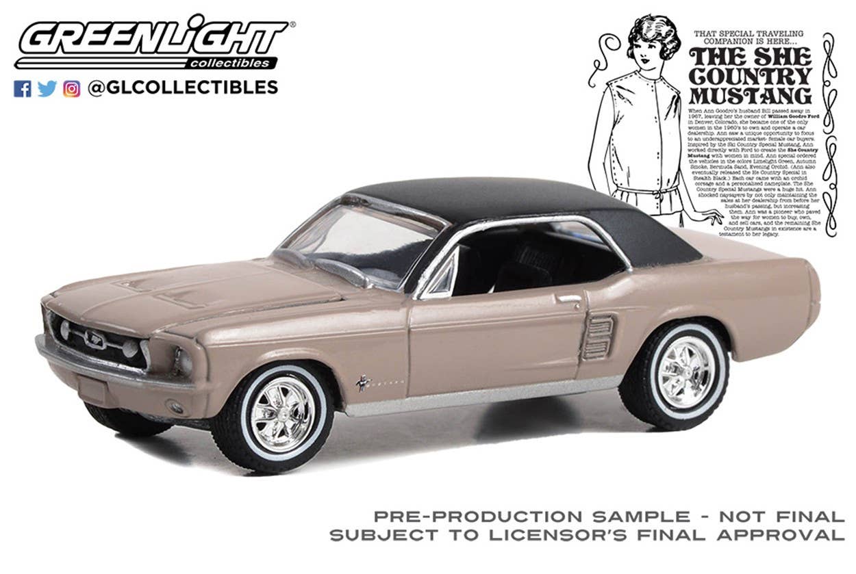 GreenLight 1967 Ford Mustang Coupe She Country Special - Bill Goodro ...