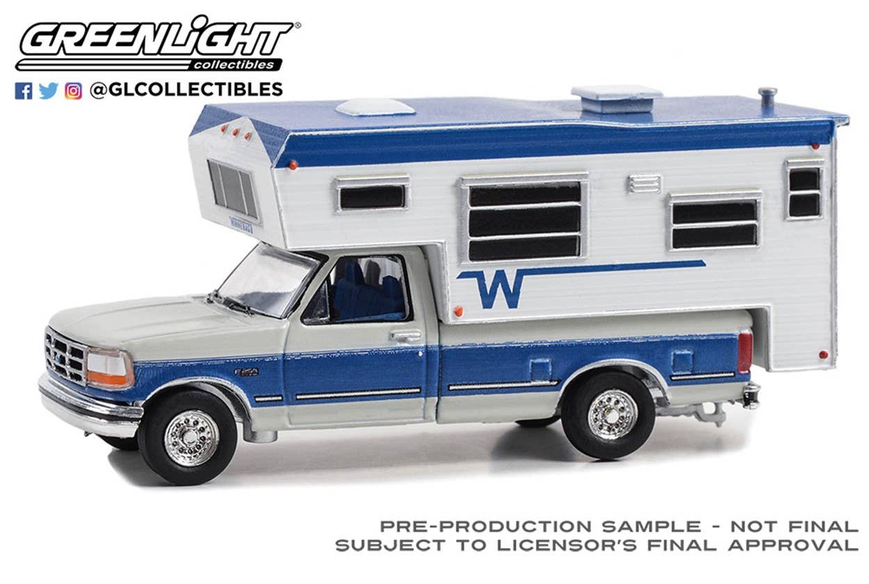 GreenLight 1992 Ford F-250 Long Bed with Winnebago Slide-In Camper ...