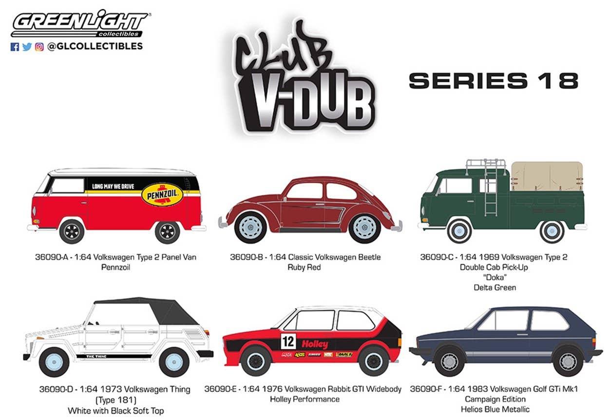 GreenLight Club Vee-Dub Series 18 1Box 6pcs | HLJ.com