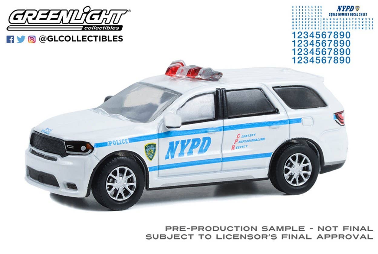 GreenLight Hot Pursuit - 2019 Dodge Durango - New York City Police Dept ...