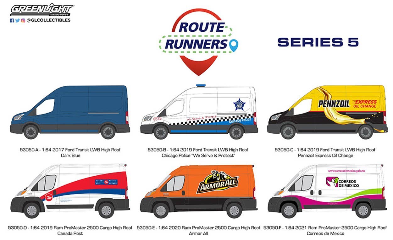 GreenLight Route Runners Series 5: 1Box (6pcs) | HLJ.com