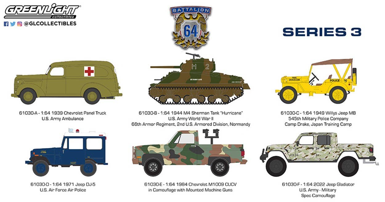 GreenLight Battalion 64 Series 3 1Box 6pcs | HLJ.com