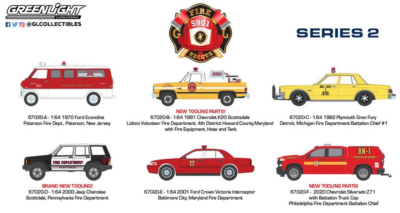 GreenLight Fire & Rescue Series 2: 1Box (6pcs) | HLJ.com