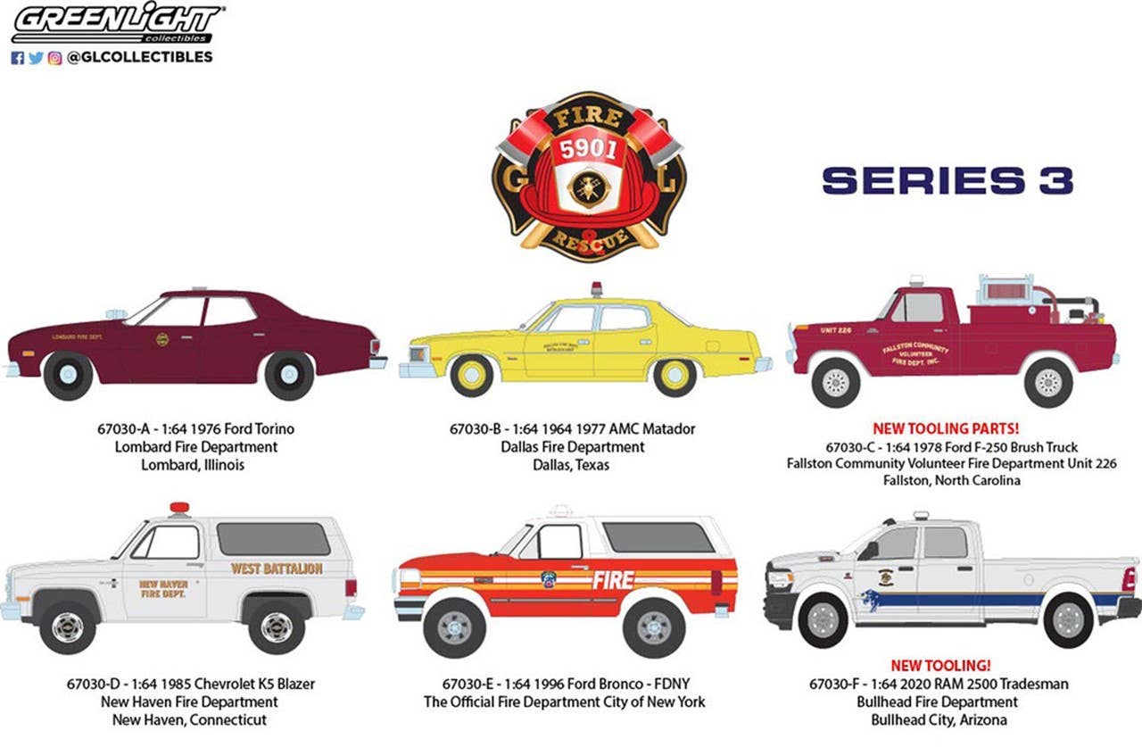 GreenLight Fire & Rescue Series 3: 1Box (6pcs) | HLJ.com