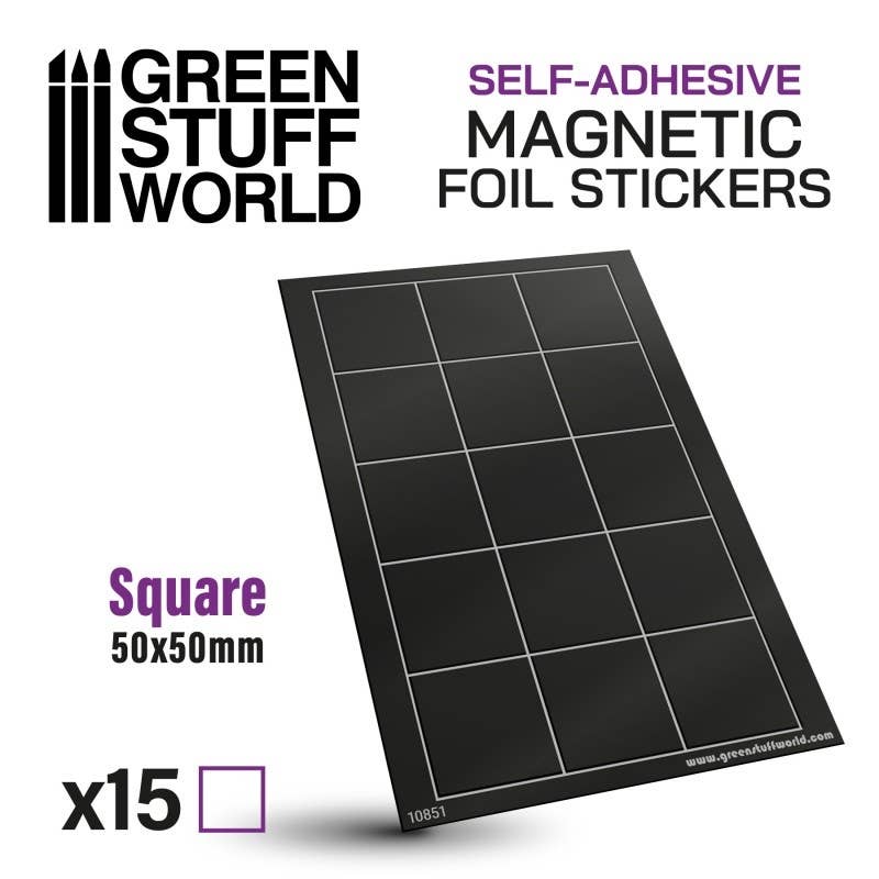 Magnet Sheet Square 50mm x 50mm (with Adhesive x 15 Sheet) | HLJ.com
