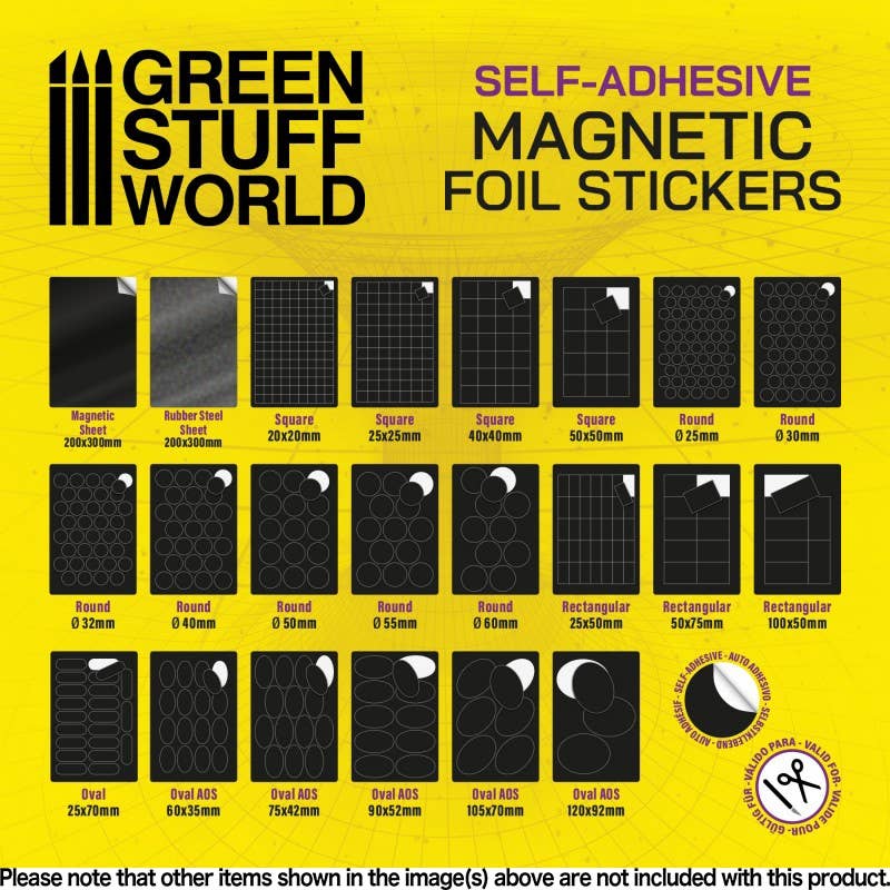 Magnet Sheet Oblong 25mm x 70mm (with Adhesive x 21 Sheet) | HLJ.com