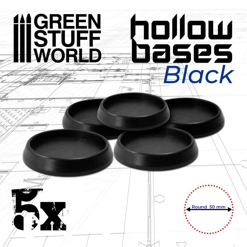 Bordered Plastic Display Base Black Circular Diameter 50mm | HLJ.com
