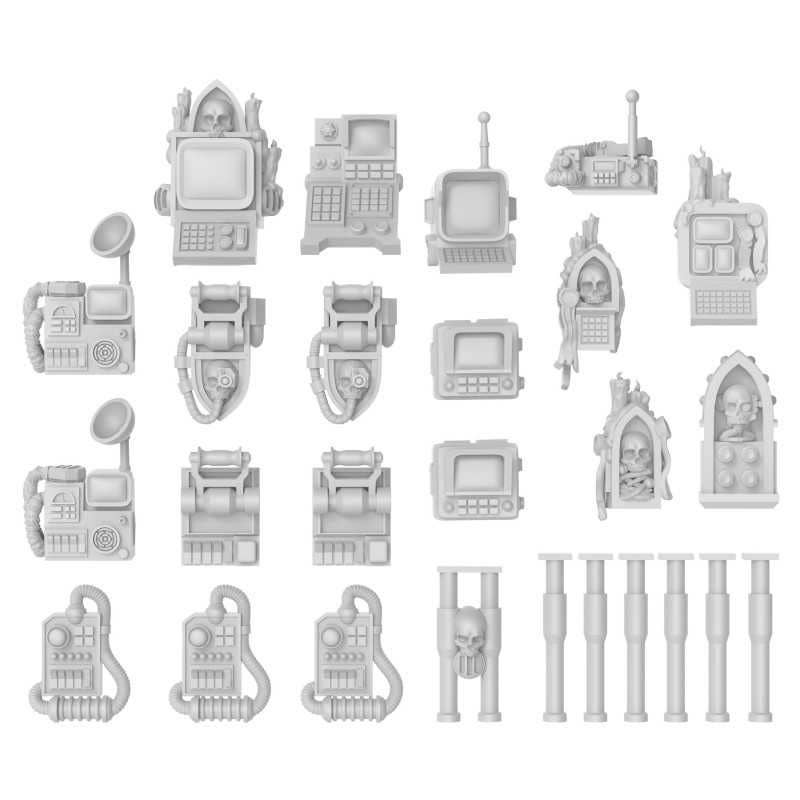 3D printed set - Computer Terminals with Skulls | HLJ.com
