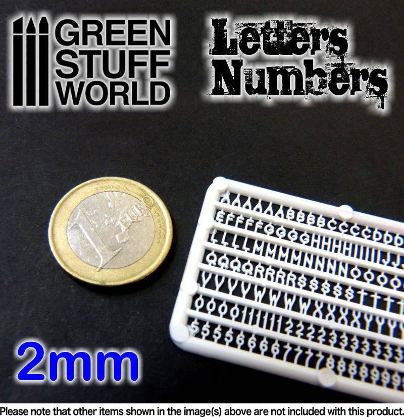Diorama Material Plastic Character / Number Set 2mm | HLJ.com