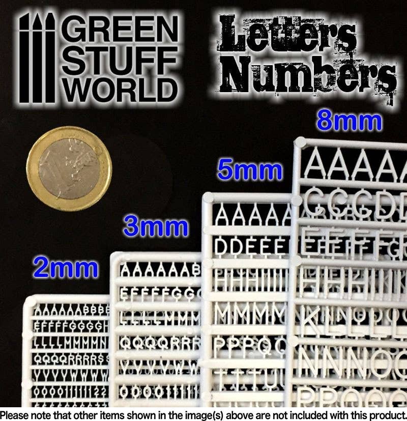Diorama Material Plastic Character / Number Set 2mm | HLJ.com