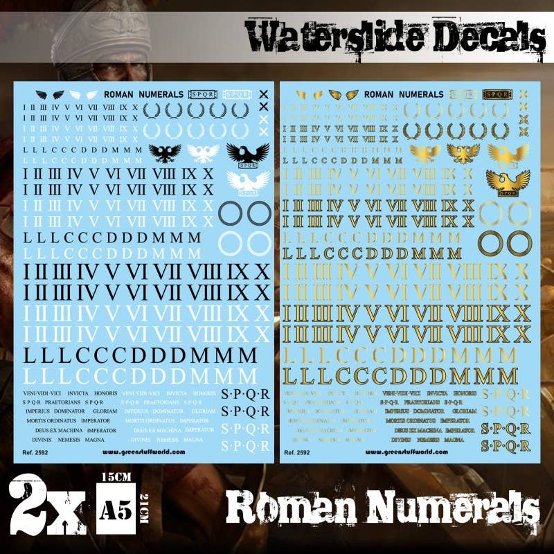 Water Slide Decal Roman Numerals | HLJ.com
