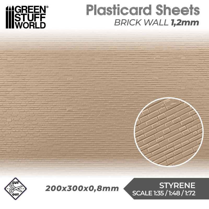 Plastic Sheet - Brick Wall 1.2mm Texture Sheet | HLJ.com