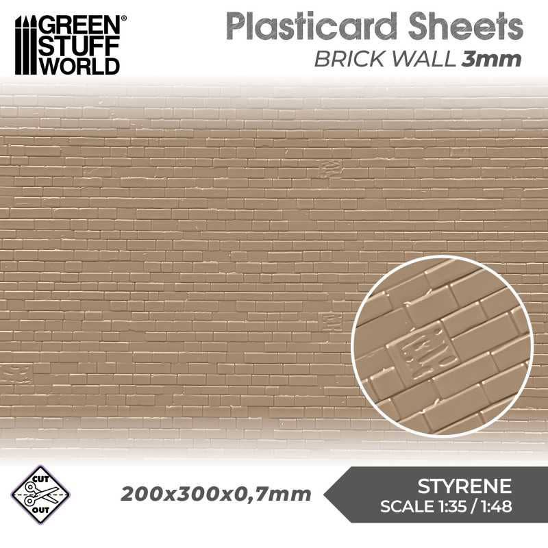 Plastic Sheet - Brick Wall 3mm Texture Sheet | HLJ.com