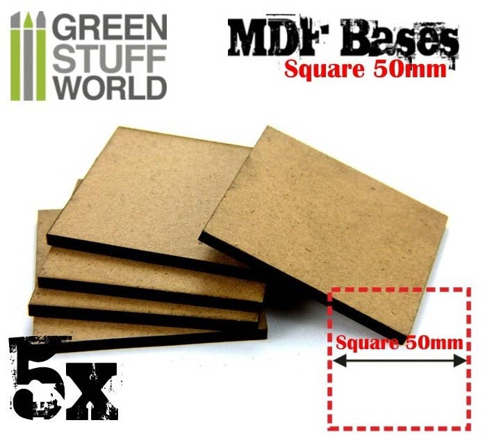 MDF Bases Square 50mm | HLJ.com