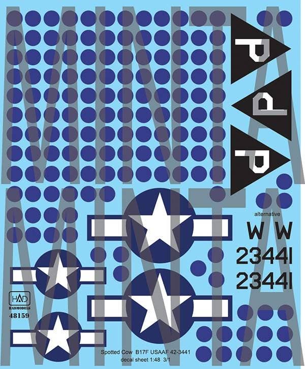 B-17F Spotted Cow USAAF Decal | HLJ.com