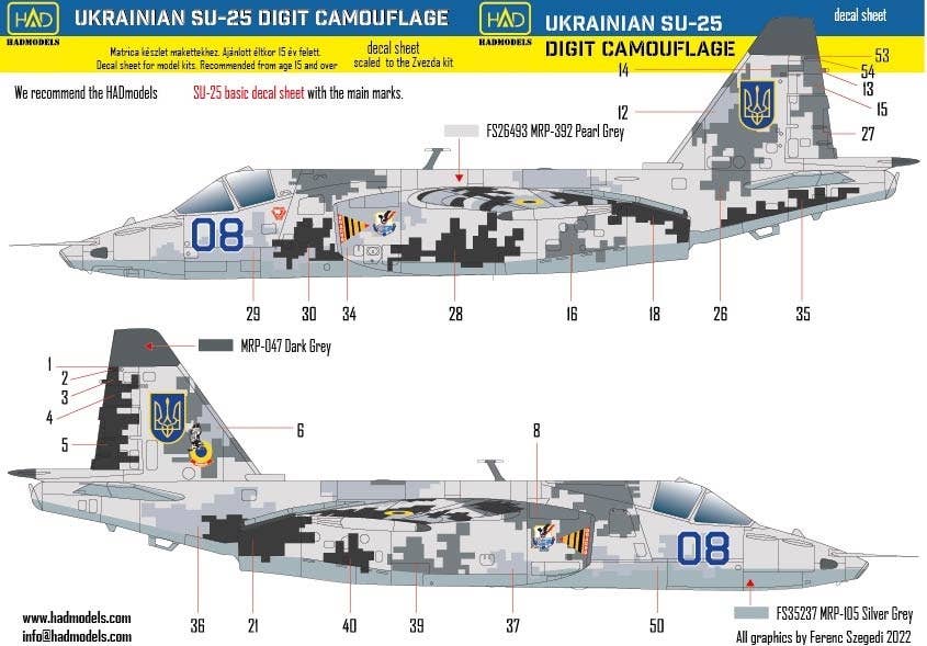 Su-25 Ukrainian Digital Camouflage Decal I | HLJ.com