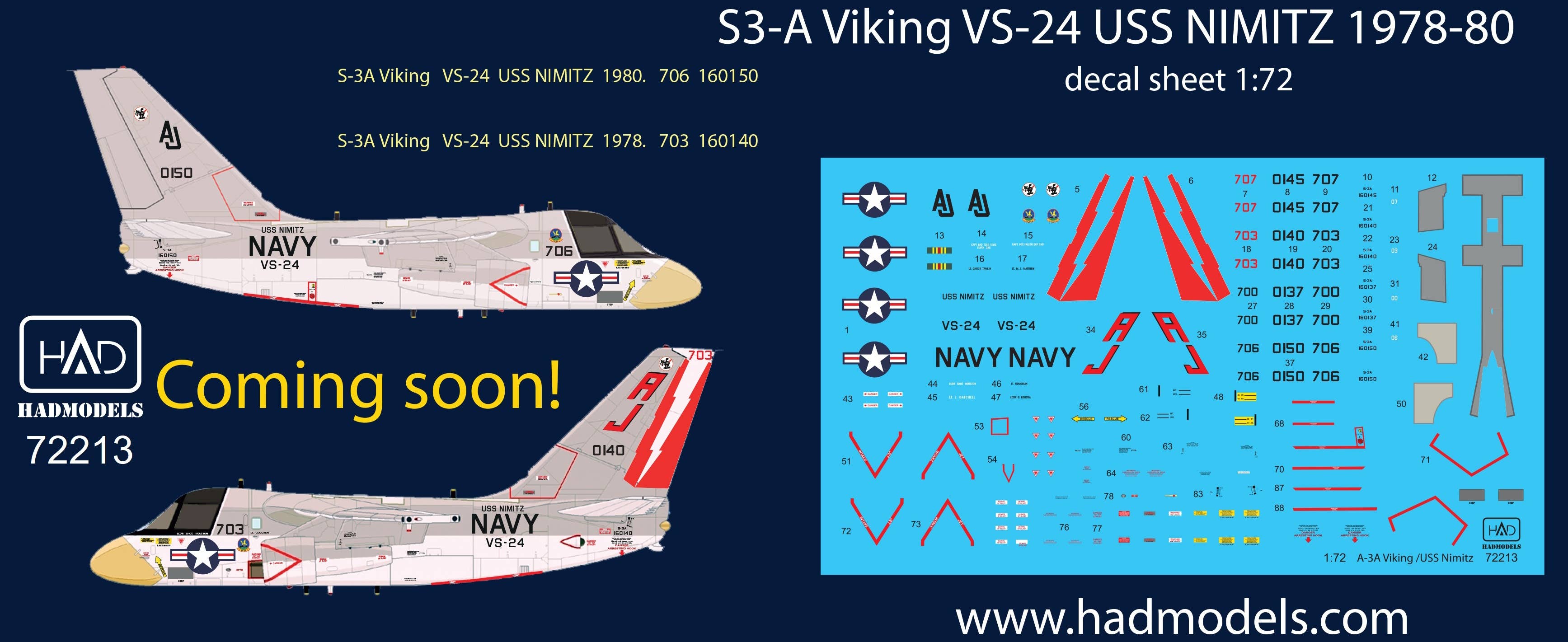 S-3A Viking USS Nimitz with Full Stencil | HLJ.com
