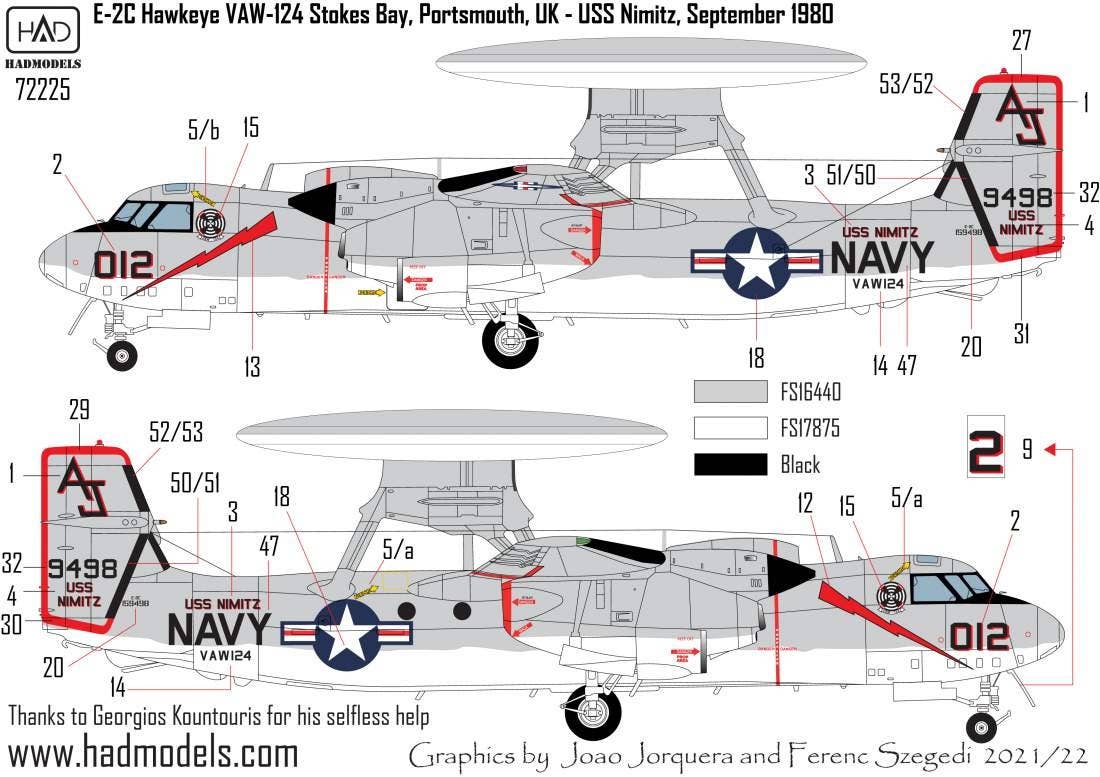 E-2C/B Hawkeye The Final Countdown collection decal sheet | HLJ.com