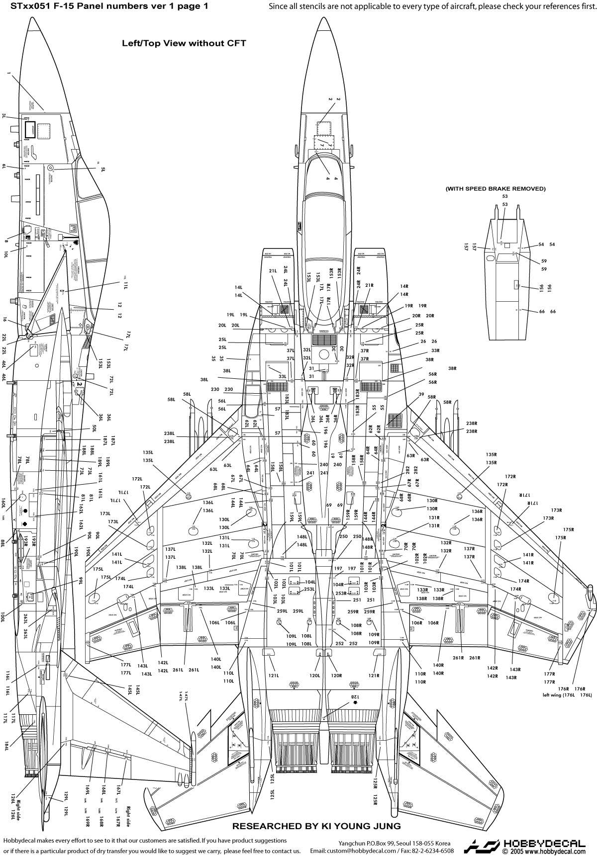 F-15 Panel numbers ver 1 | HLJ.com