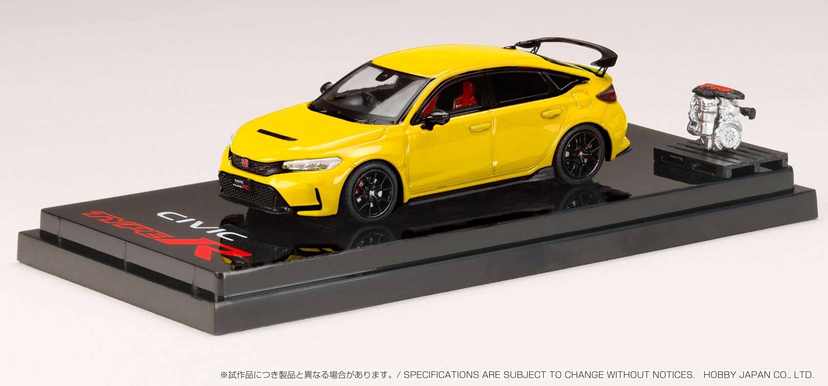 Honda Civic TYPE R (FL5) with Engine Display Model Yellow (Custom Color ...