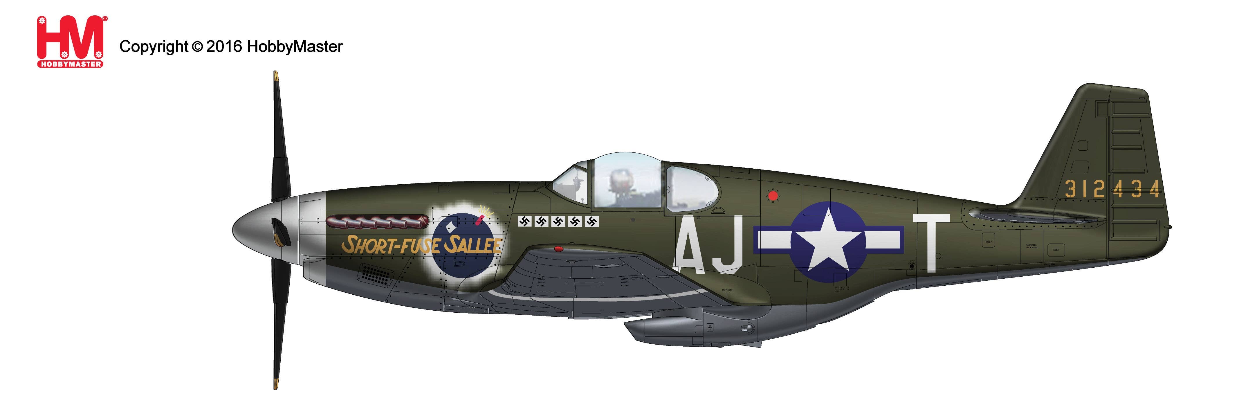 P-51B Mustang 43-12434 Short-Fuse Sallee, 356th FS, 354th FG, 9th AF ...