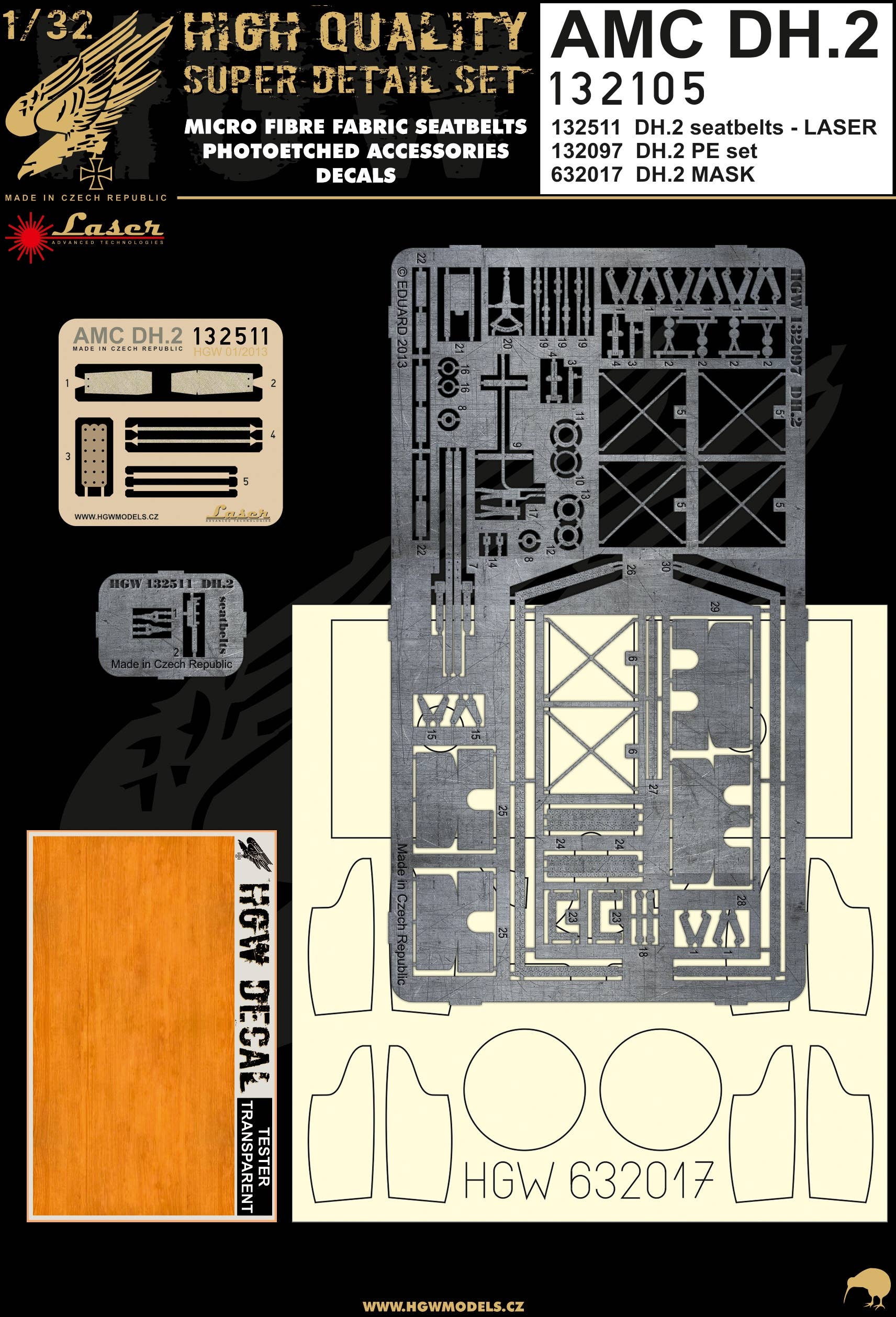 AMC DH.2 Super Detail Set (for Wingnut Wings) | HLJ.com