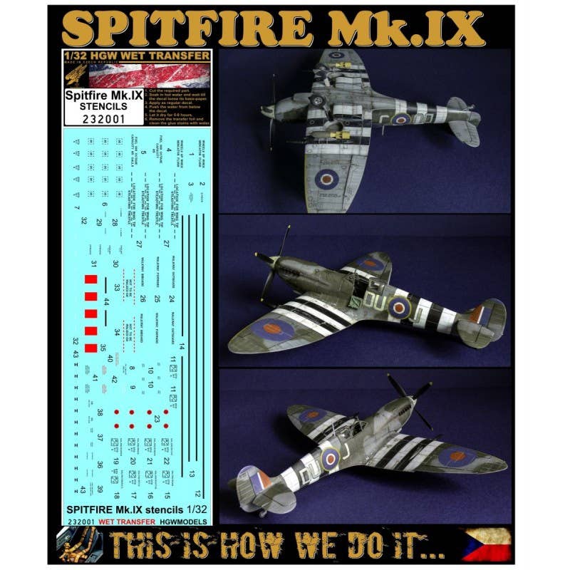 Spitfire Mk.IX Stencils | HLJ.com