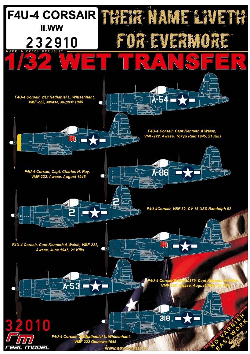 F4U-4 Corsair WW2 Decal | HLJ.com