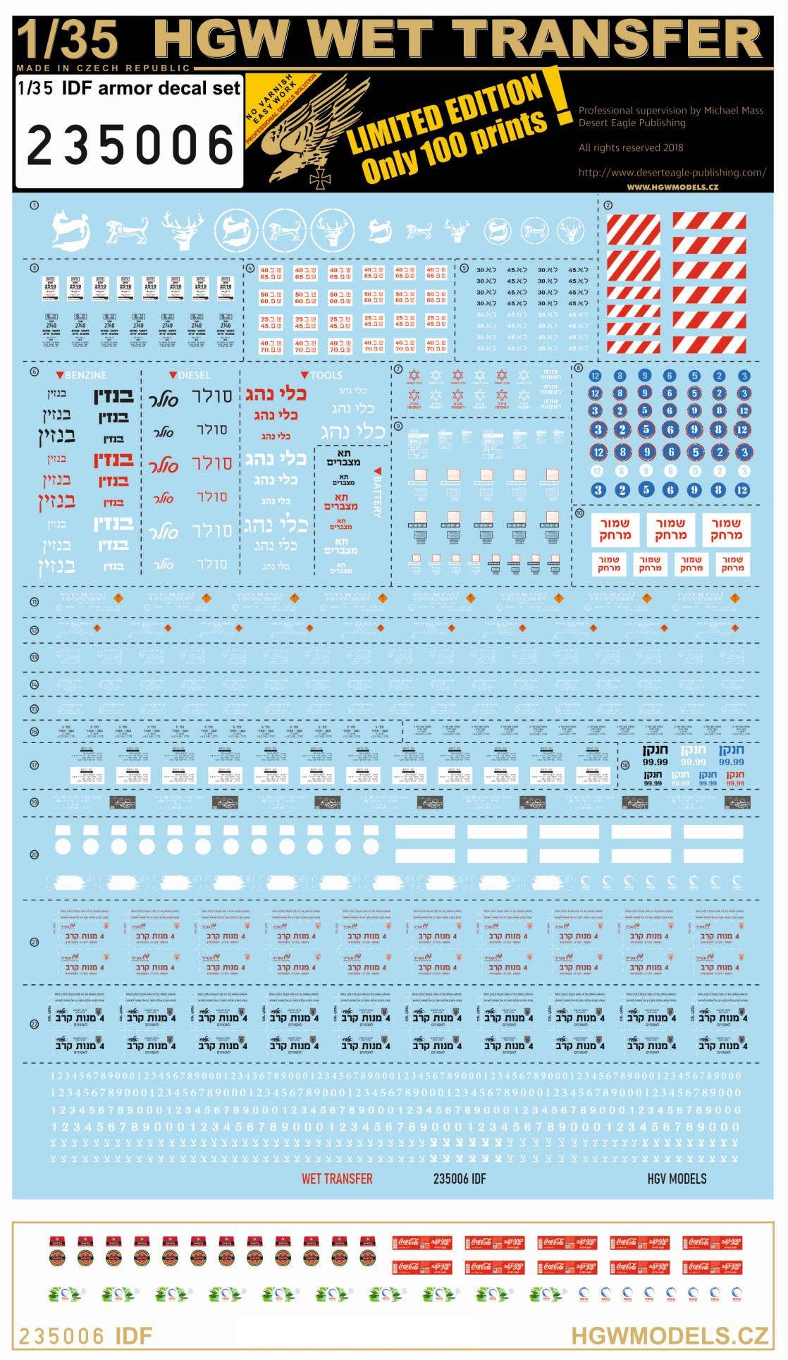 IDF Armor Decal Set | HLJ.com